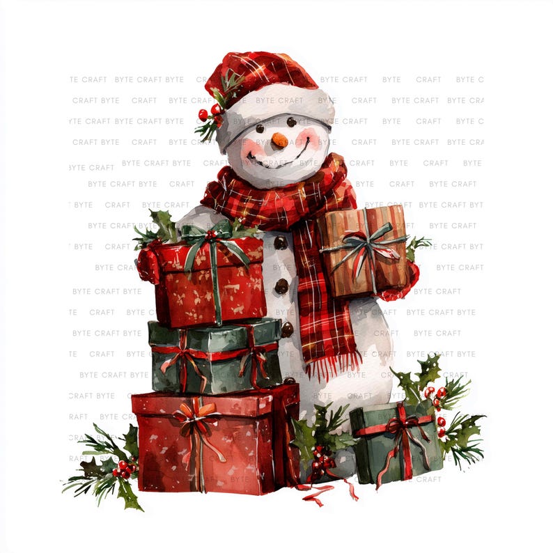 Vintage Snowman Clipart | Retro Christmas Jpgs (digital Download) - Etsy
