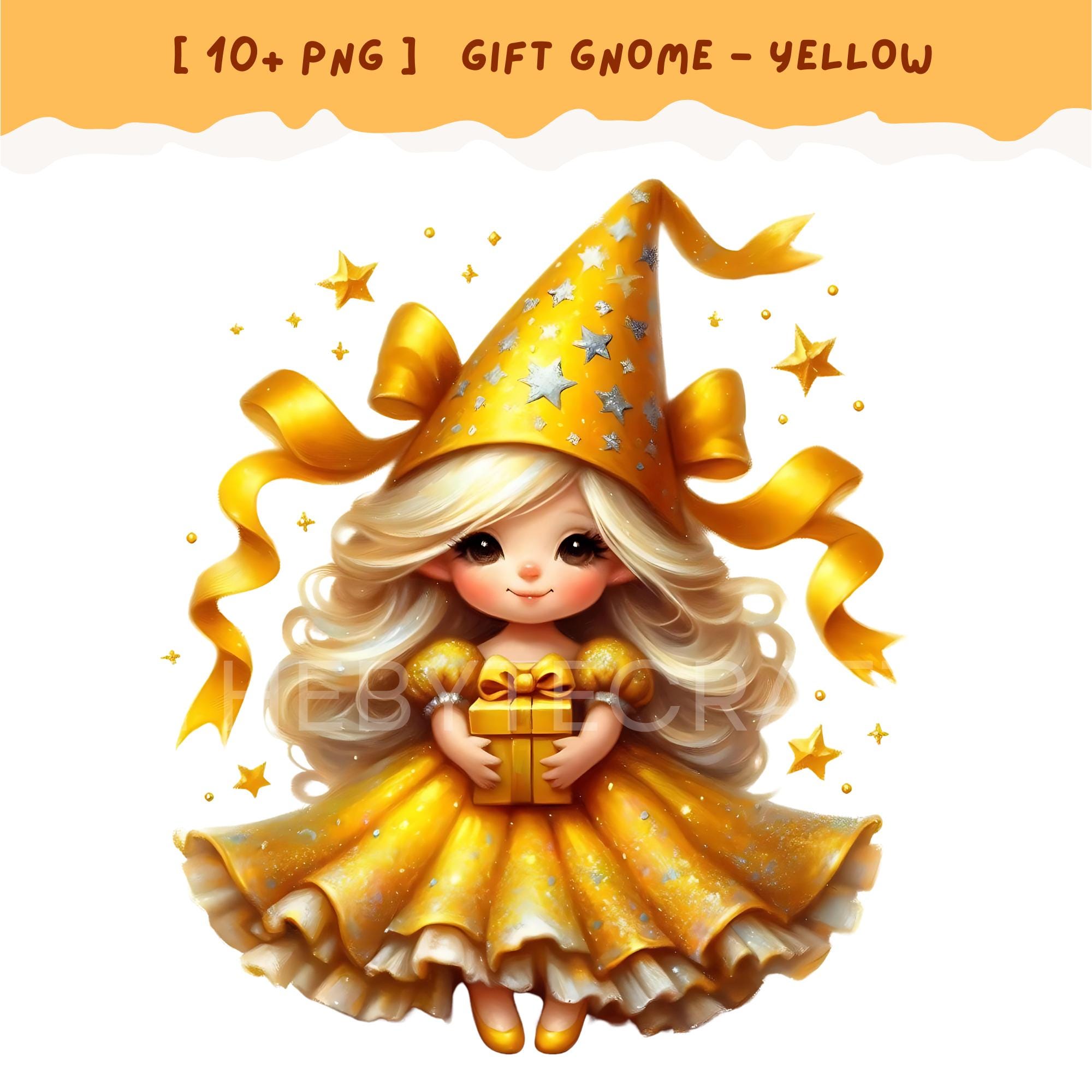 Birthday Princess Watercolor Gnome Clipart: Whimsical PNG Bundle ...