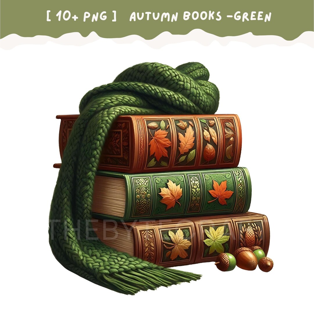 Autumn Books Clipart PNG, Fall Book Clipart Bundle, Fall Books Clipart ...