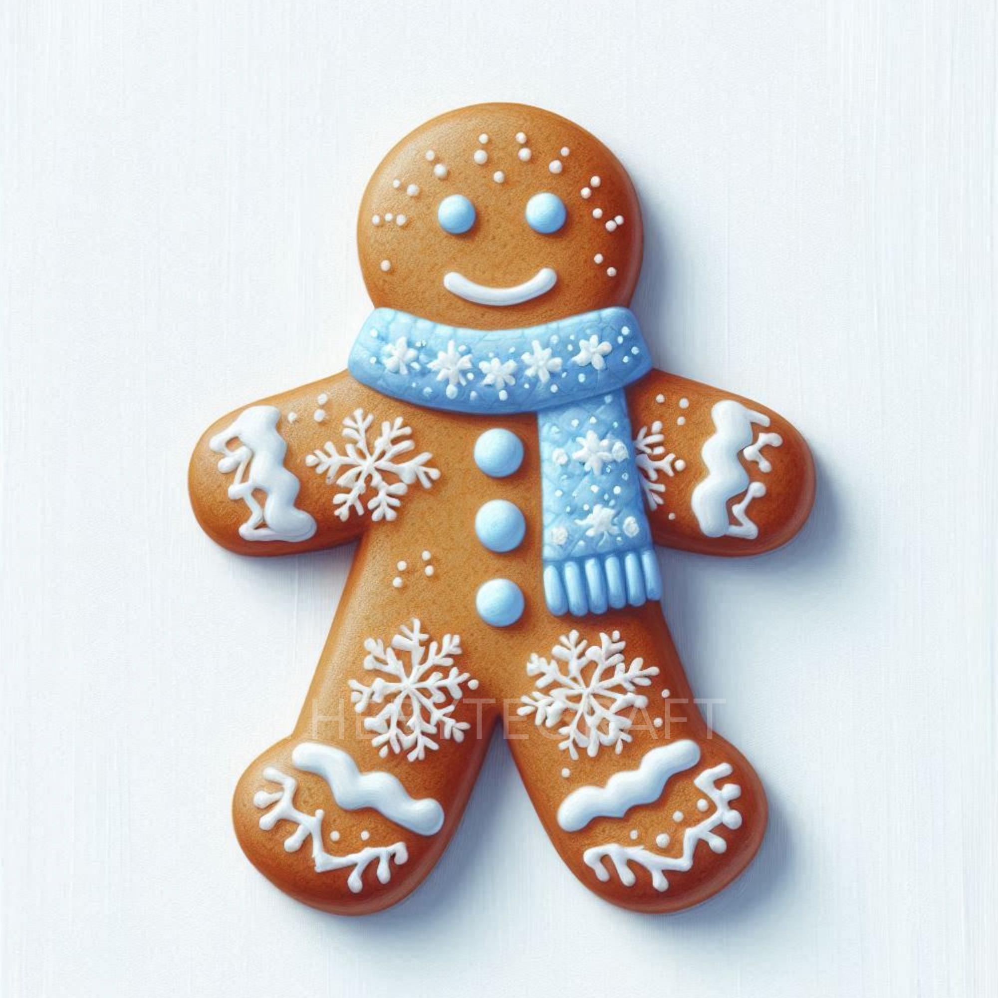 Christmas Gingerbread Watercolor Clipart Bundle: Whimsical Winter Art ...