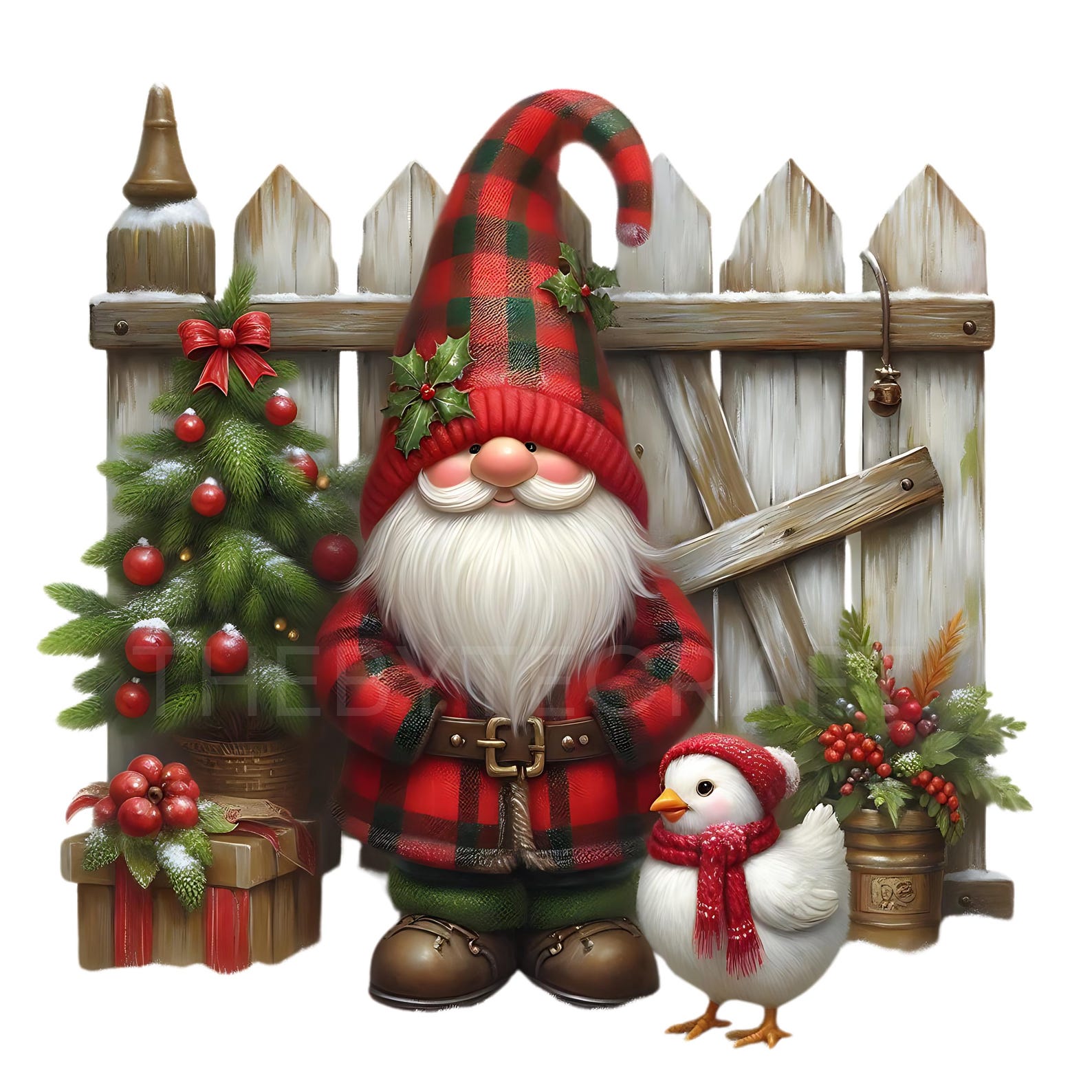 Christmas Gnome Clipart Bundle: Whimsical PNG Images (digital Download ...