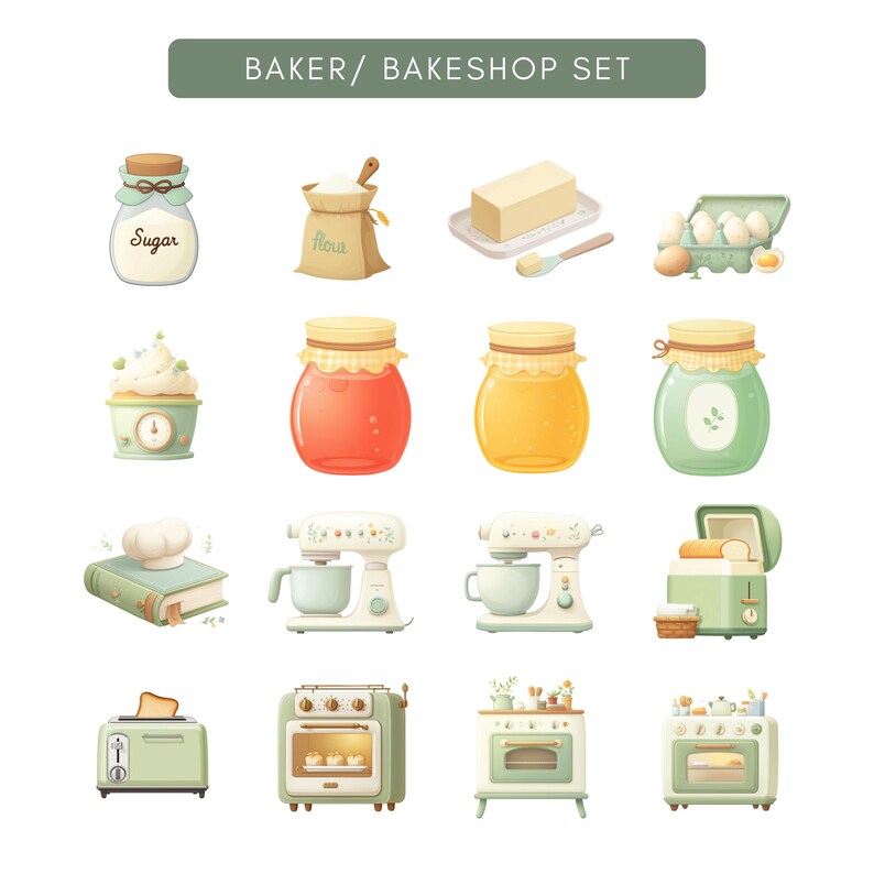 Kid Baker Clipart Set | Baking Boys & Girls PNG (digital Download) - Etsy