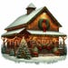 Christmas Barn Watercolor Clipart: Farmhouse Christmas JPG (digital ...