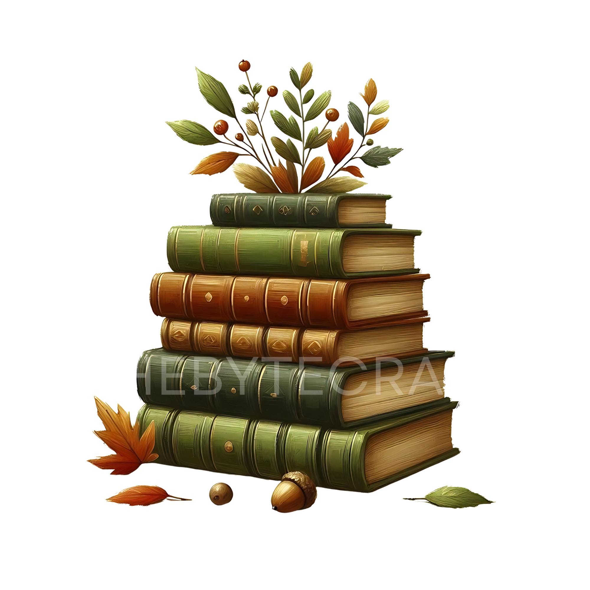 Autumn Books Clipart PNG, Fall Book Clipart Bundle, Fall Books Clipart ...