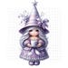 Lilac Princess Gnome Clipart: Birthday Girl Watercolor (JPG Digital ...