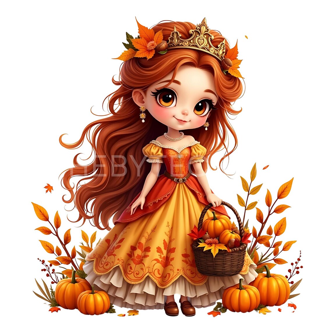 Autumn Princess Birthday Princess Fall Princess Princess Clipart ...