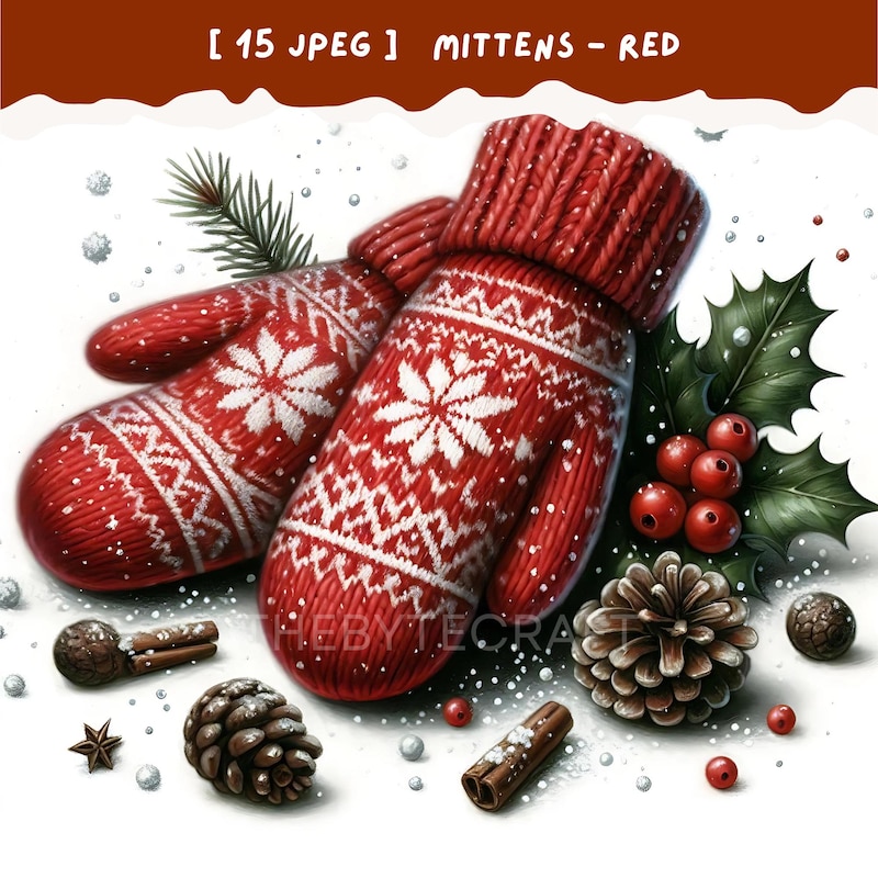 Christmas Mittens - Etsy