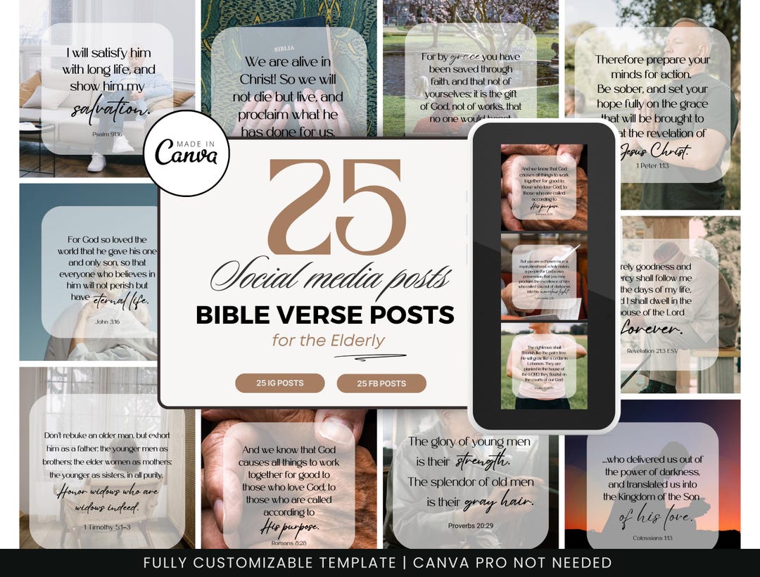 Bible Verse Instagram Templates: Christian Social Media (PLR) - Etsy