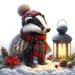 Christmas Badger Clipart Set: Whimsical JPG Images (digital Download ...