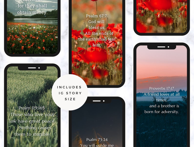 Bible Verse Instagram Templates: Christian Social Media (PLR, MRR ...