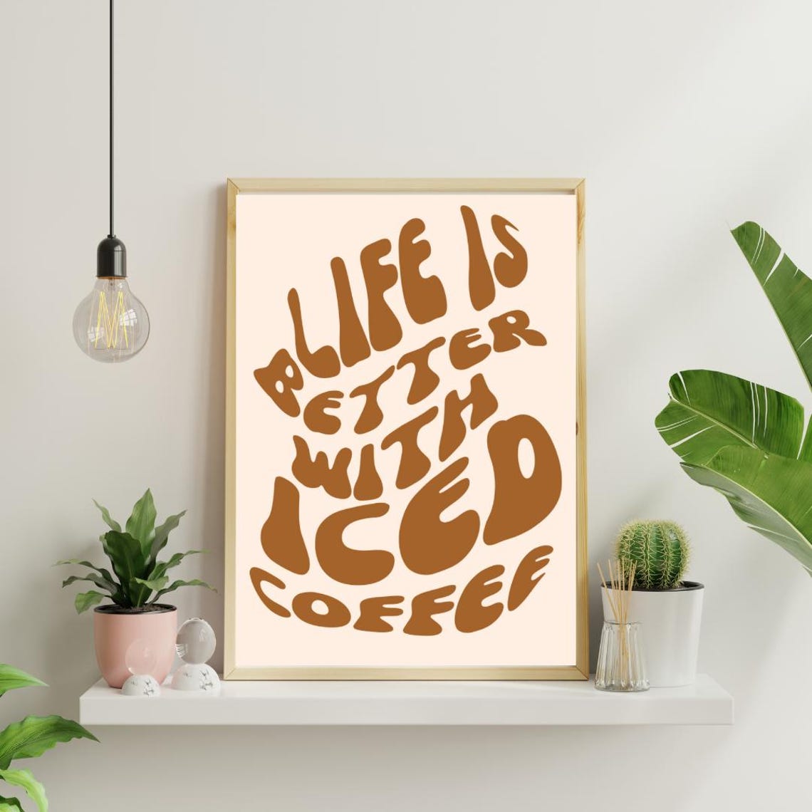 Life is Better With Iced Coffee Poster - Etsy