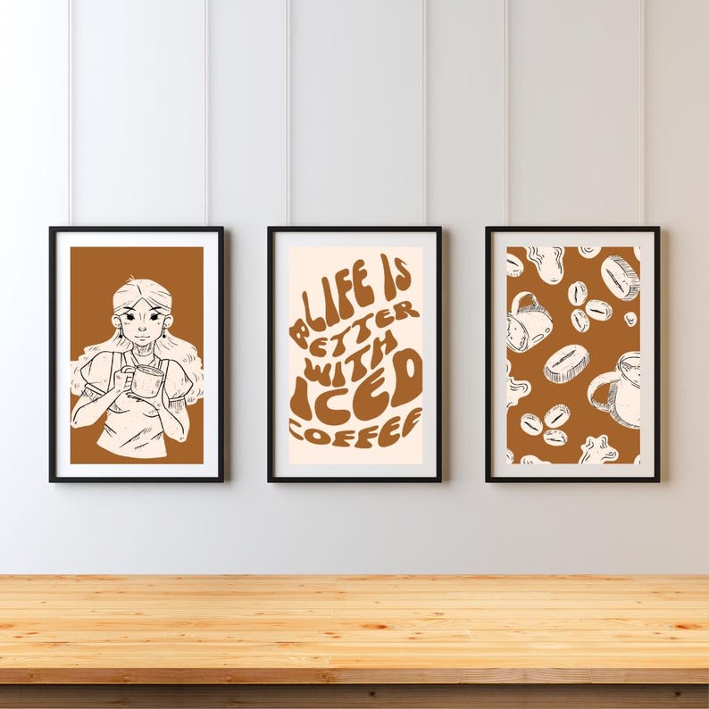 Life is Better With Iced Coffee Poster - Etsy