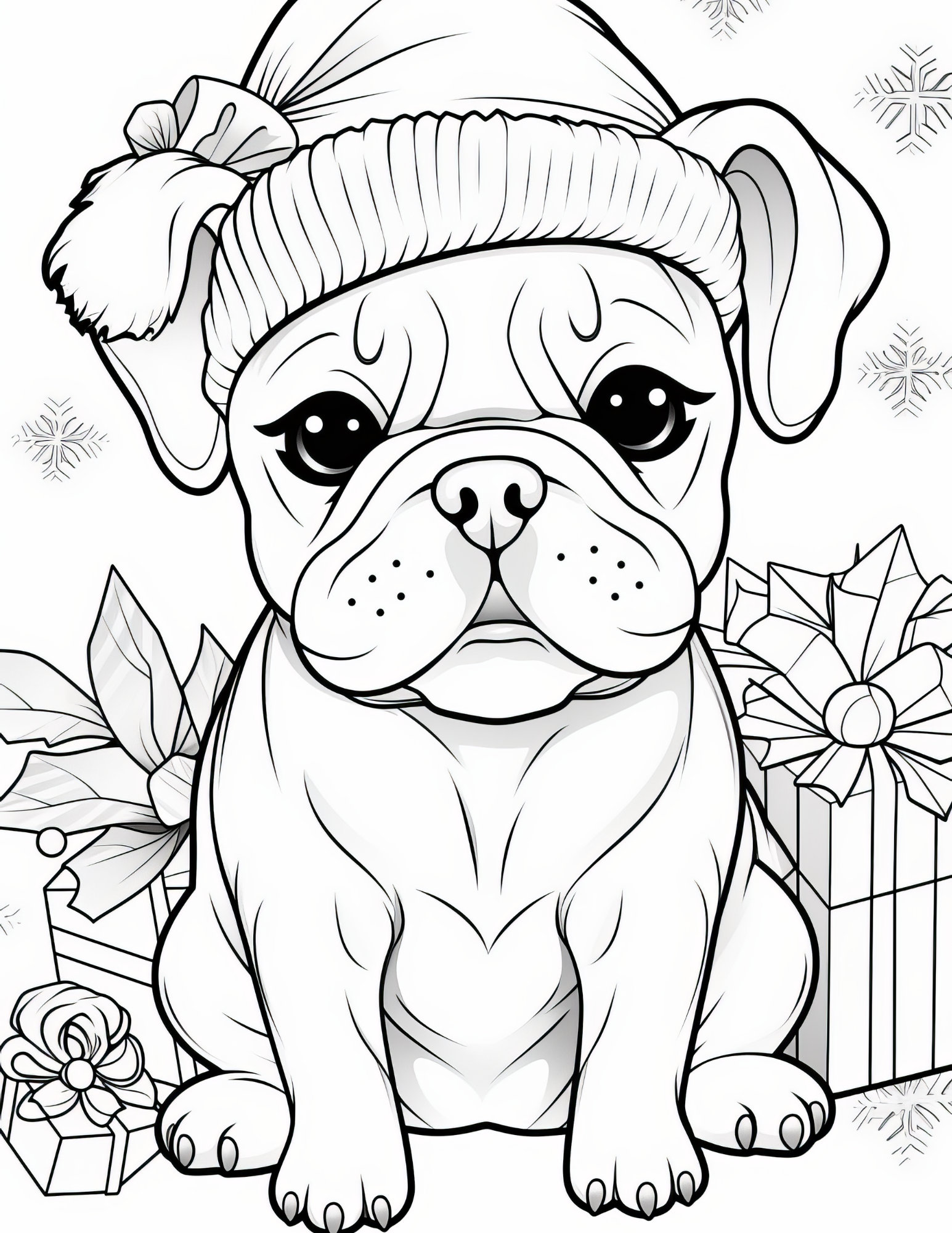 Christmas Puppies Coloring Pages 25-page Instant Download - Etsy