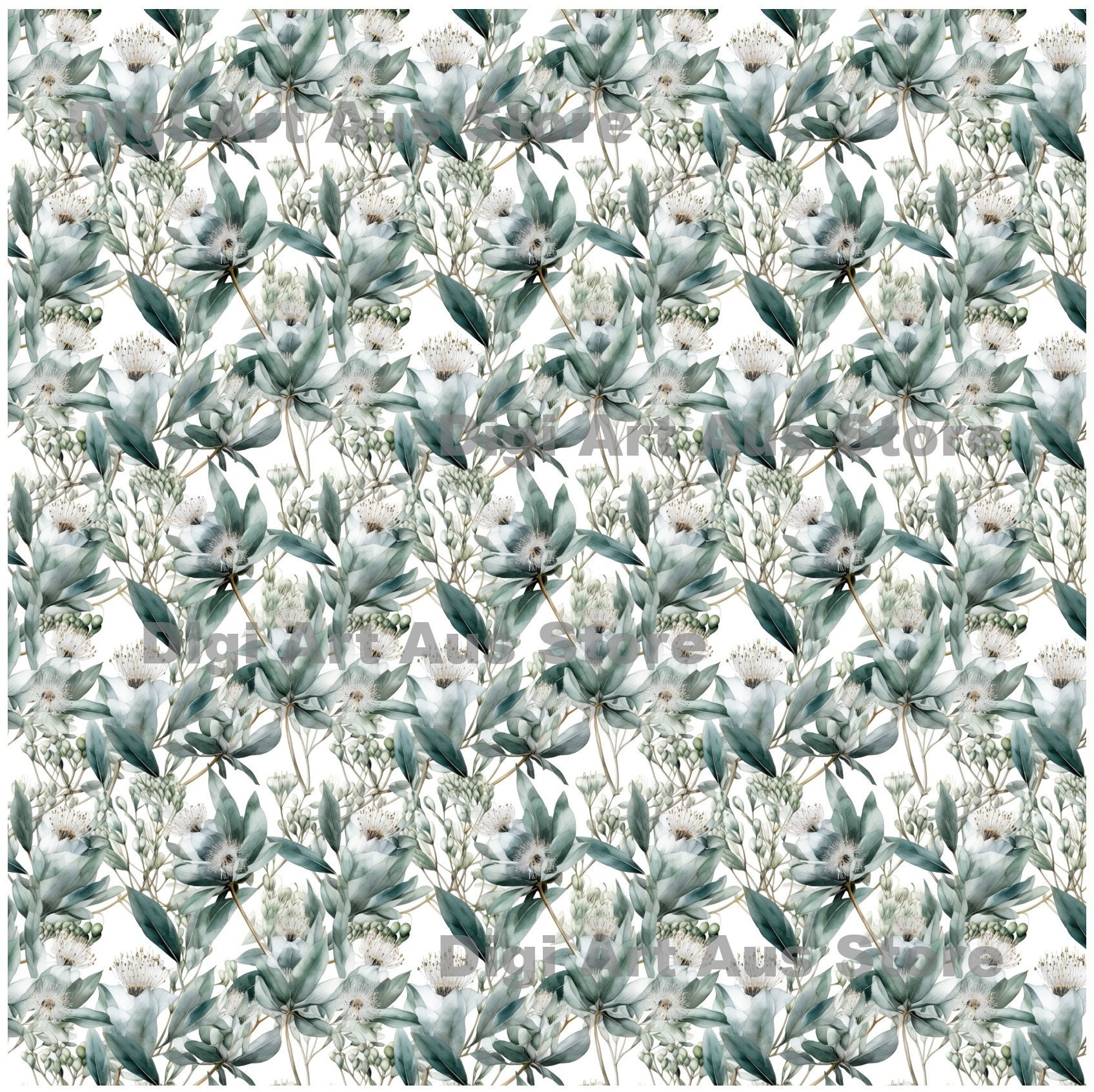 Australian Native Flower Pack Digital Scrapbook Paper, Digital Design ...