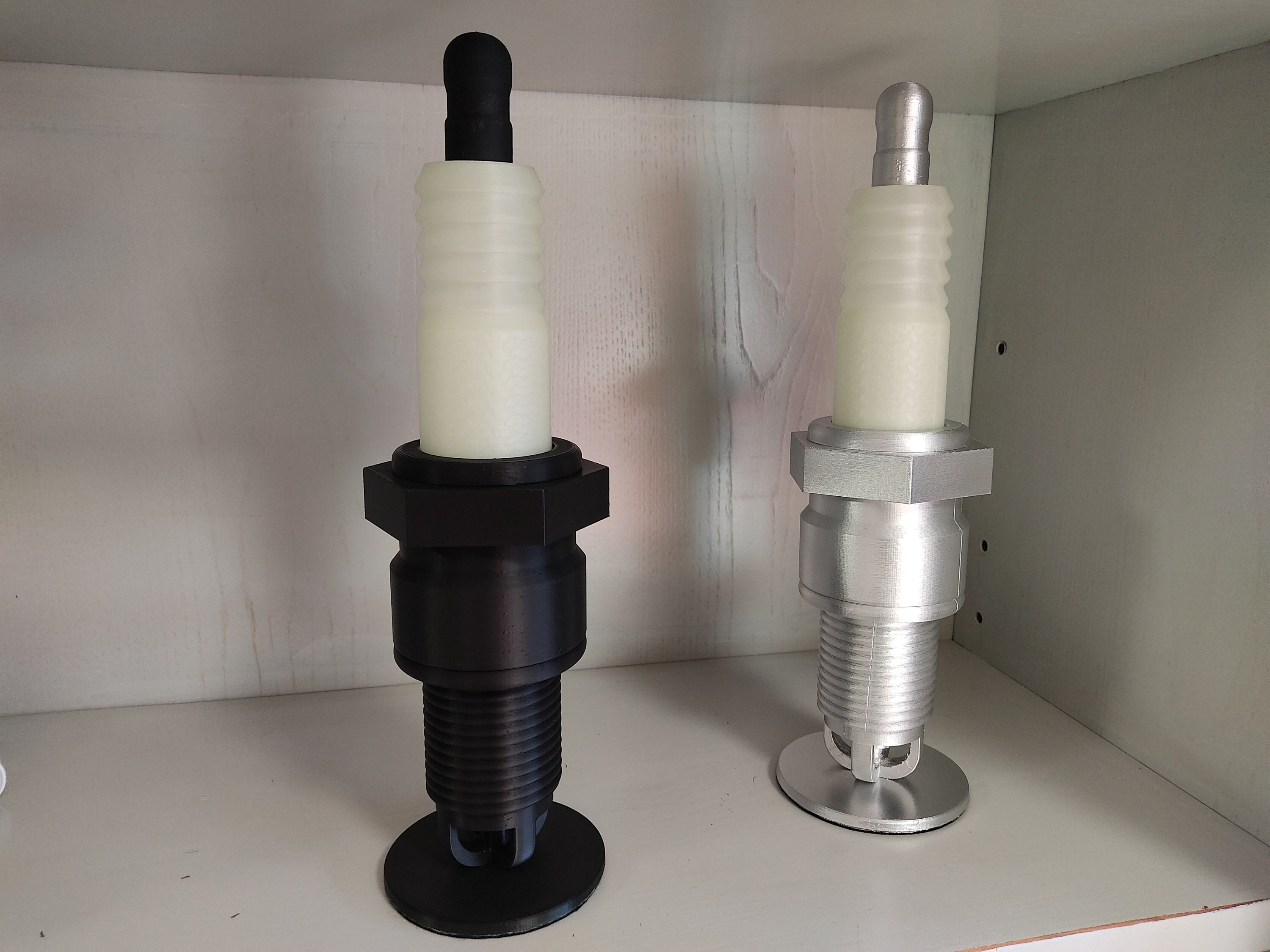 3D Printed and Hand Painted Spark Plug Lamp, Glows in the Dark, With ...