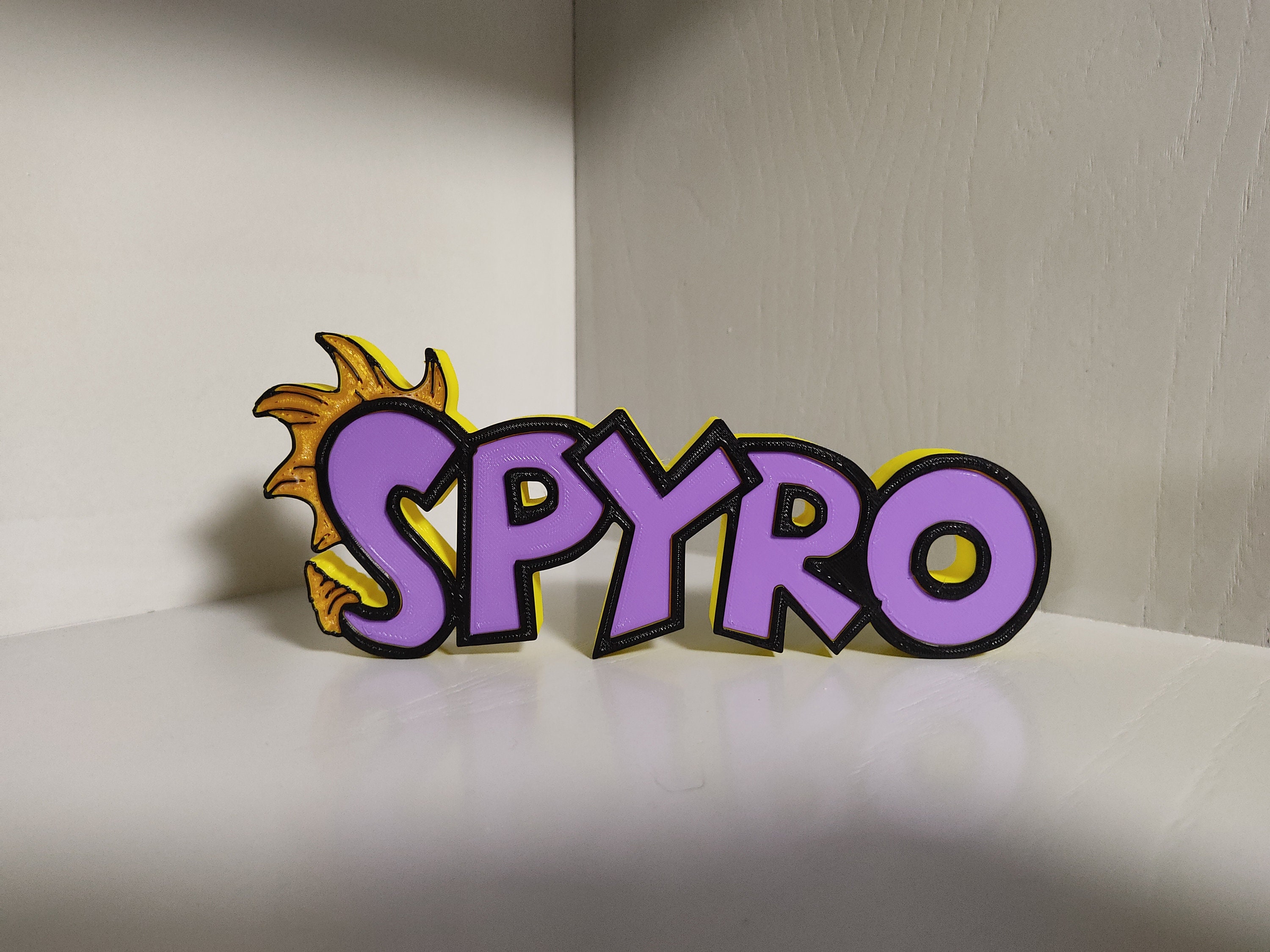 Spyro Sign 3D Logo, Logo, Paperweight, Decoration, Logo - Etsy