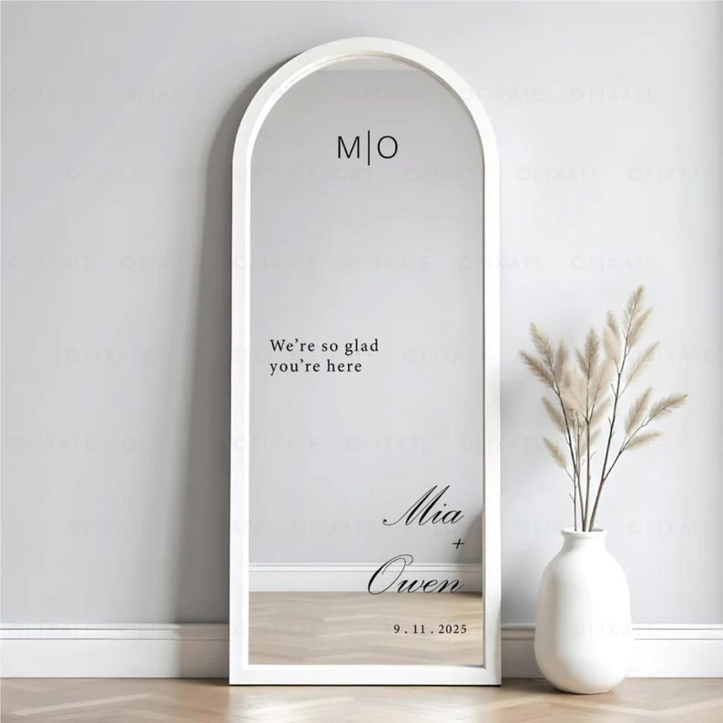Custom Vinyl Decal: Wedding Mirror Decal - Etsy