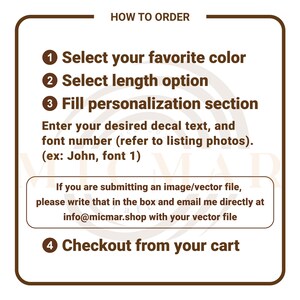 Custom Vinyl Text Decals Personalized Font Color, Car & Wall Lettering ...