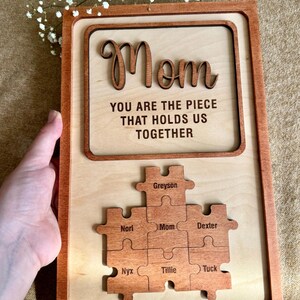 Personalized Wood Puzzle Piece Sign – Custom Family Gift - Etsy
