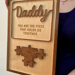 Personalized Wood Puzzle Piece Sign – Custom Family Gift - Etsy