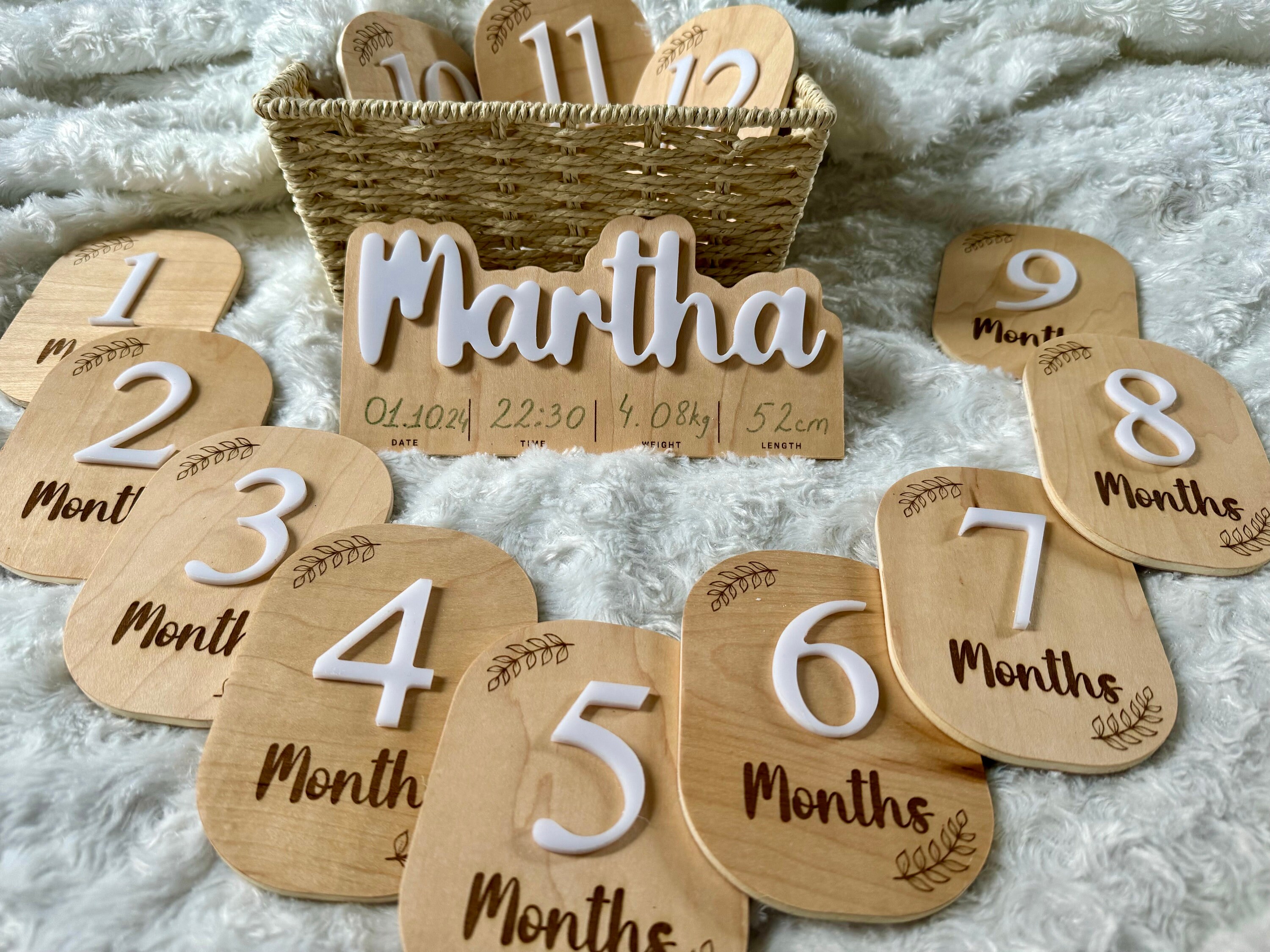 Wooden Baby Announcement Sign, Hello World Newborn Sign, Birth ...