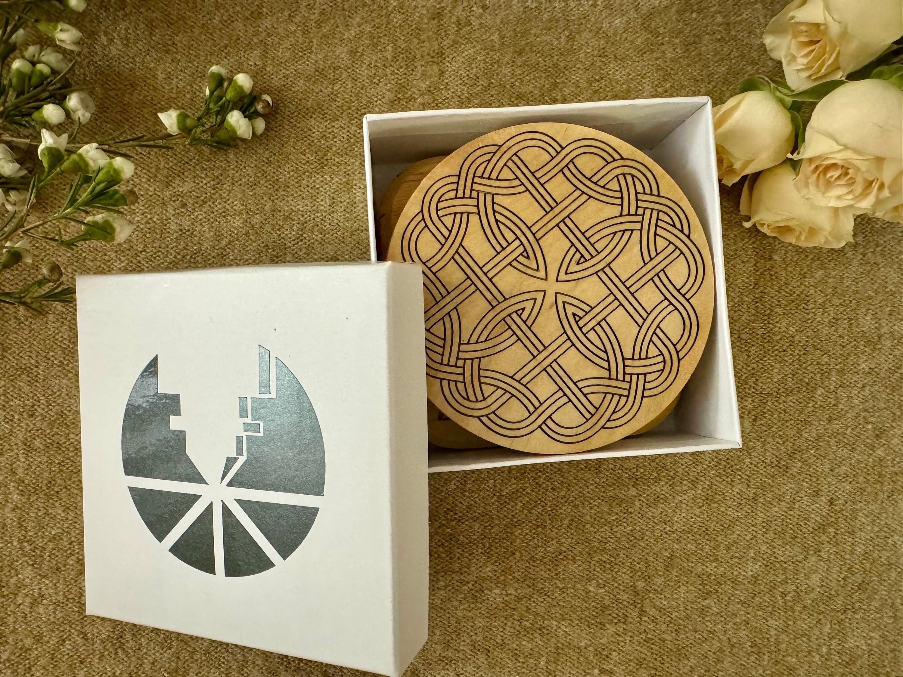 Rustic Armenian - Style Coasters -wood Crafted With Cultural Ornaments ...