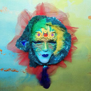 Mask Wall Decoration, Carnival Home Decor,venetian Mask, Handmade Wall ...