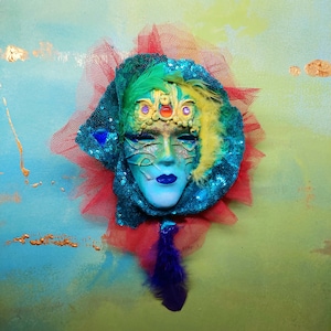 Mask Wall Decoration, Carnival Home Decor,venetian Mask, Handmade Wall ...