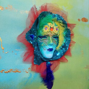 Mask Wall Decoration, Carnival Home Decor,venetian Mask, Handmade Wall ...
