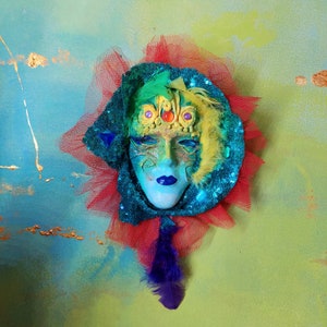 Mask Wall Decoration, Carnival Home Decor,venetian Mask, Handmade Wall ...