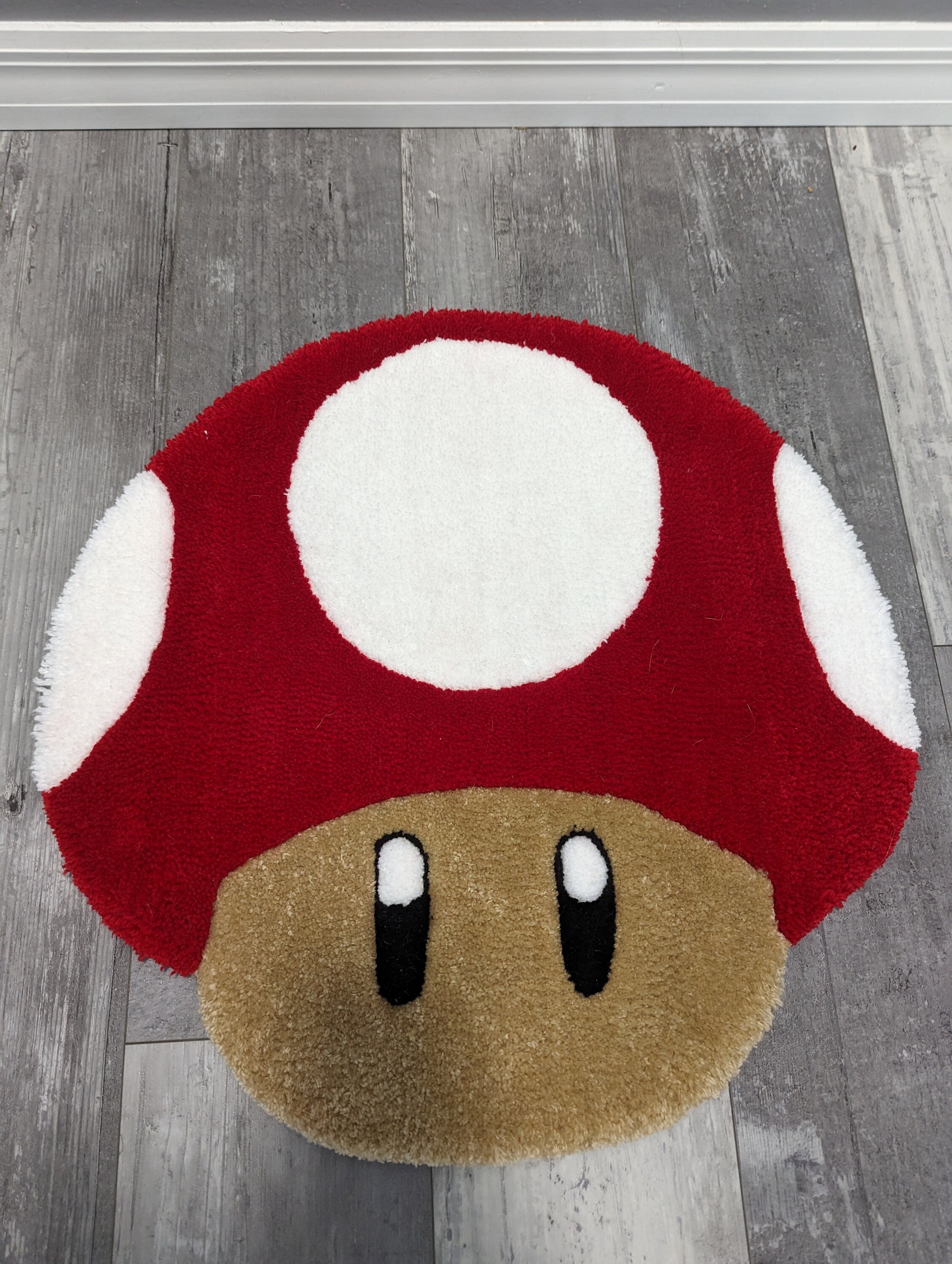 Handmade Tufted Mario Mushroom Floor Rug - Etsy