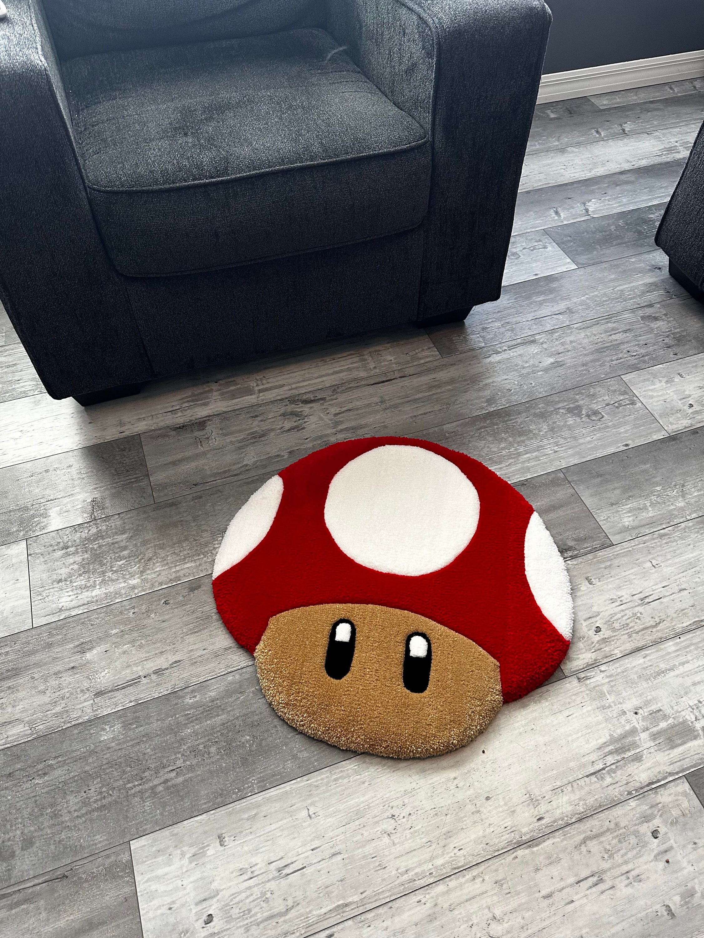 Handmade Tufted Mario Mushroom Floor Rug - Etsy
