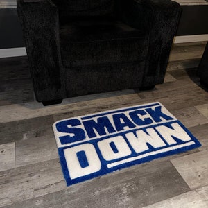 Handmade Tufted WWE Smackdown Floor Rug - Etsy
