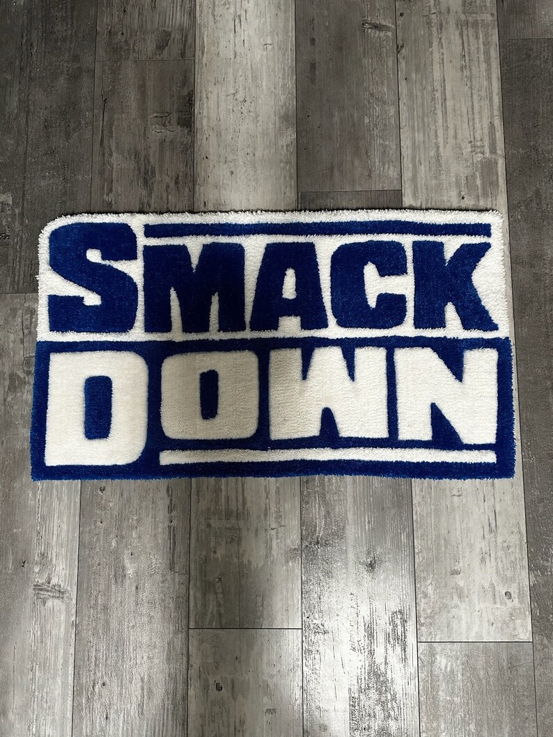 Handmade Tufted WWE Smackdown Floor Rug - Etsy