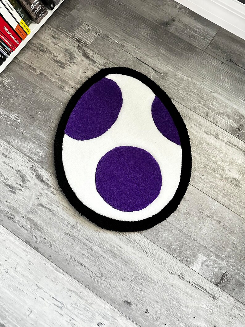 Bundle of 2 - Handmade Tufted Yoshi Egg Floor Rug - Etsy