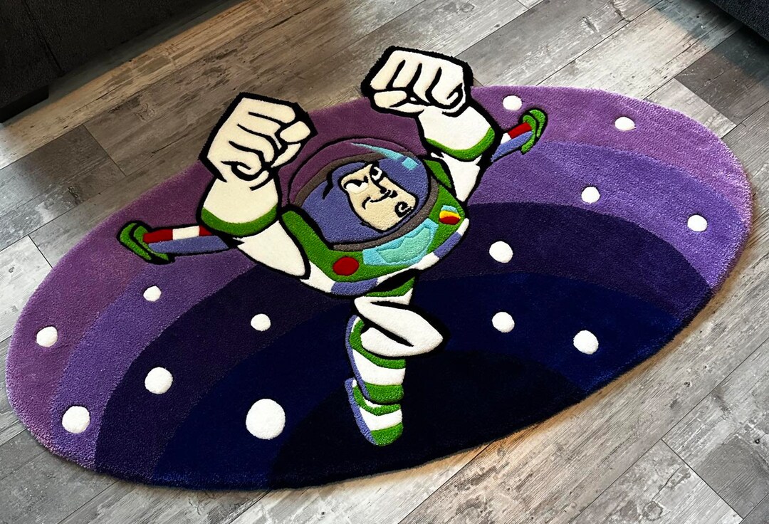 Handmade Tufted Buzz Lightyear Floor Rug - Etsy