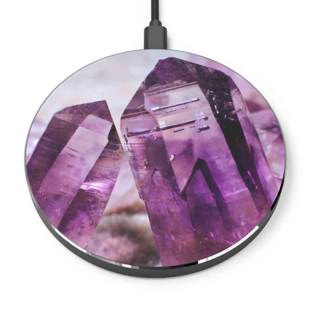 Amethyst Crystals Wireless Charger 10W iPhone Charger - Etsy