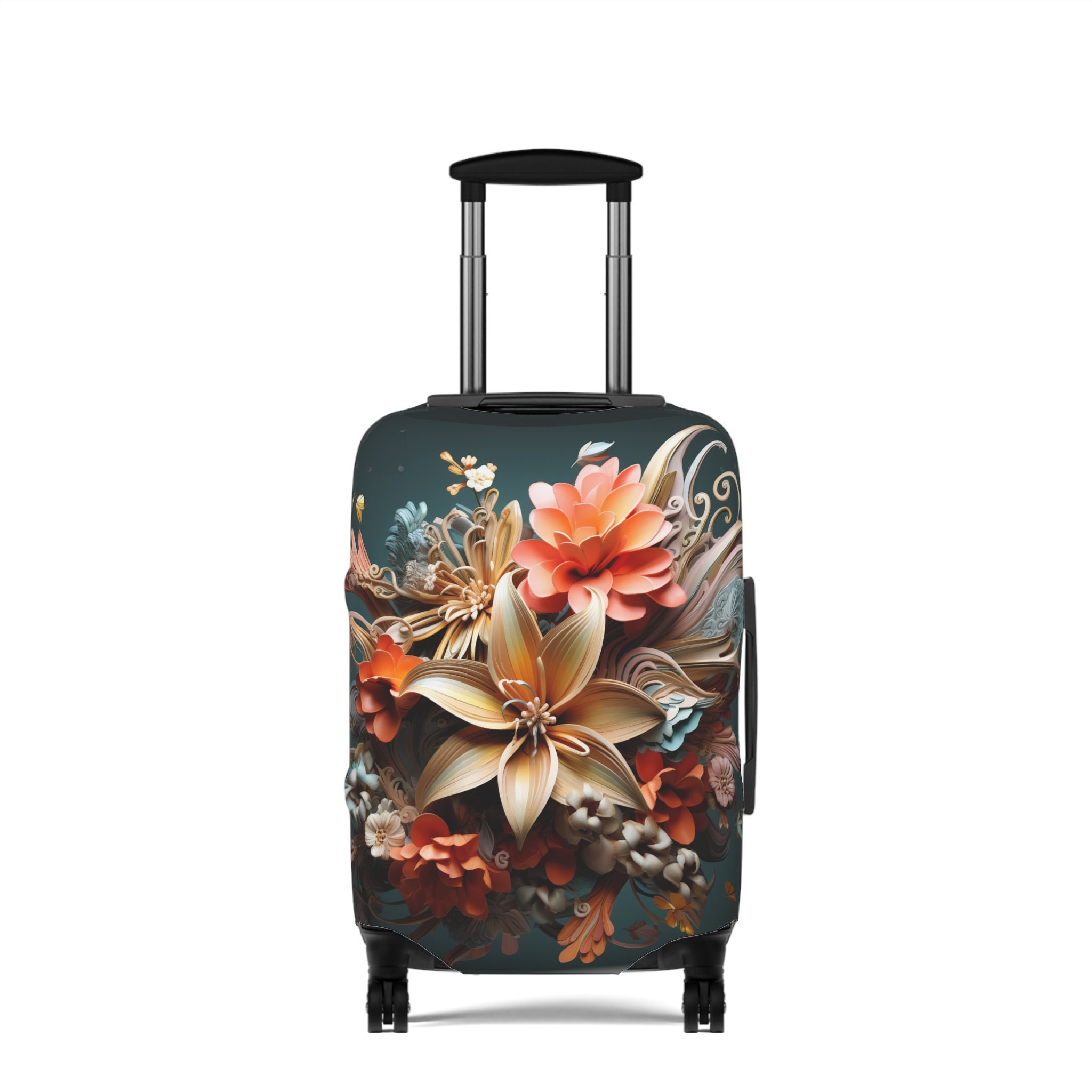 3D Flowers Suitcase Cover: Elevate Your Travel With Blossoming - Etsy