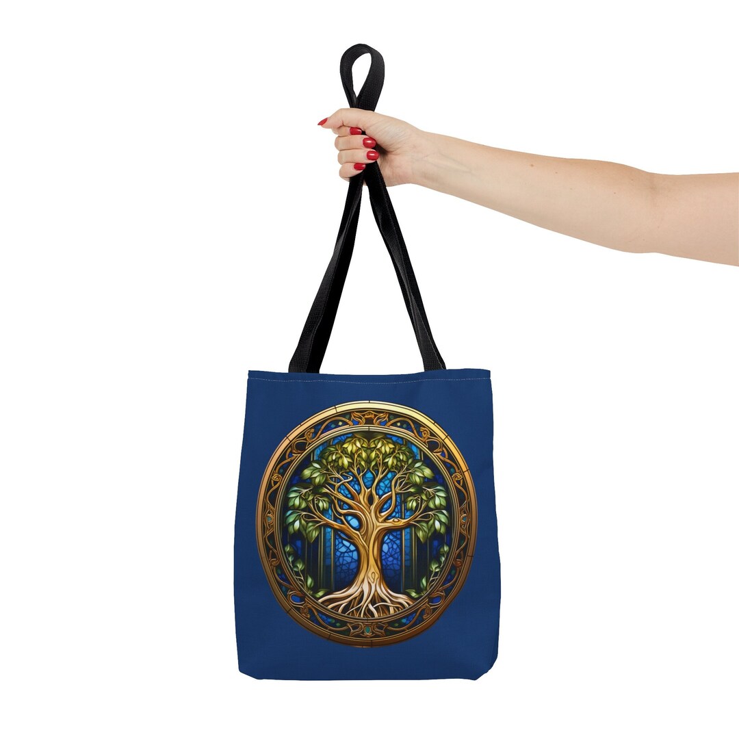 The Tree of Life in Deep Blue Festival Durable Luxury Tote Bag - Etsy