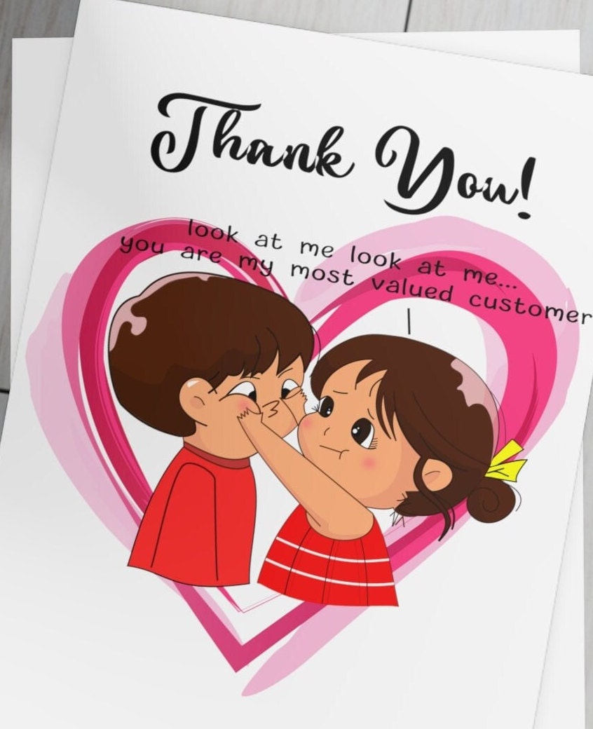 Thank You Digital Download, Thank You Note for Customers, Funny ...