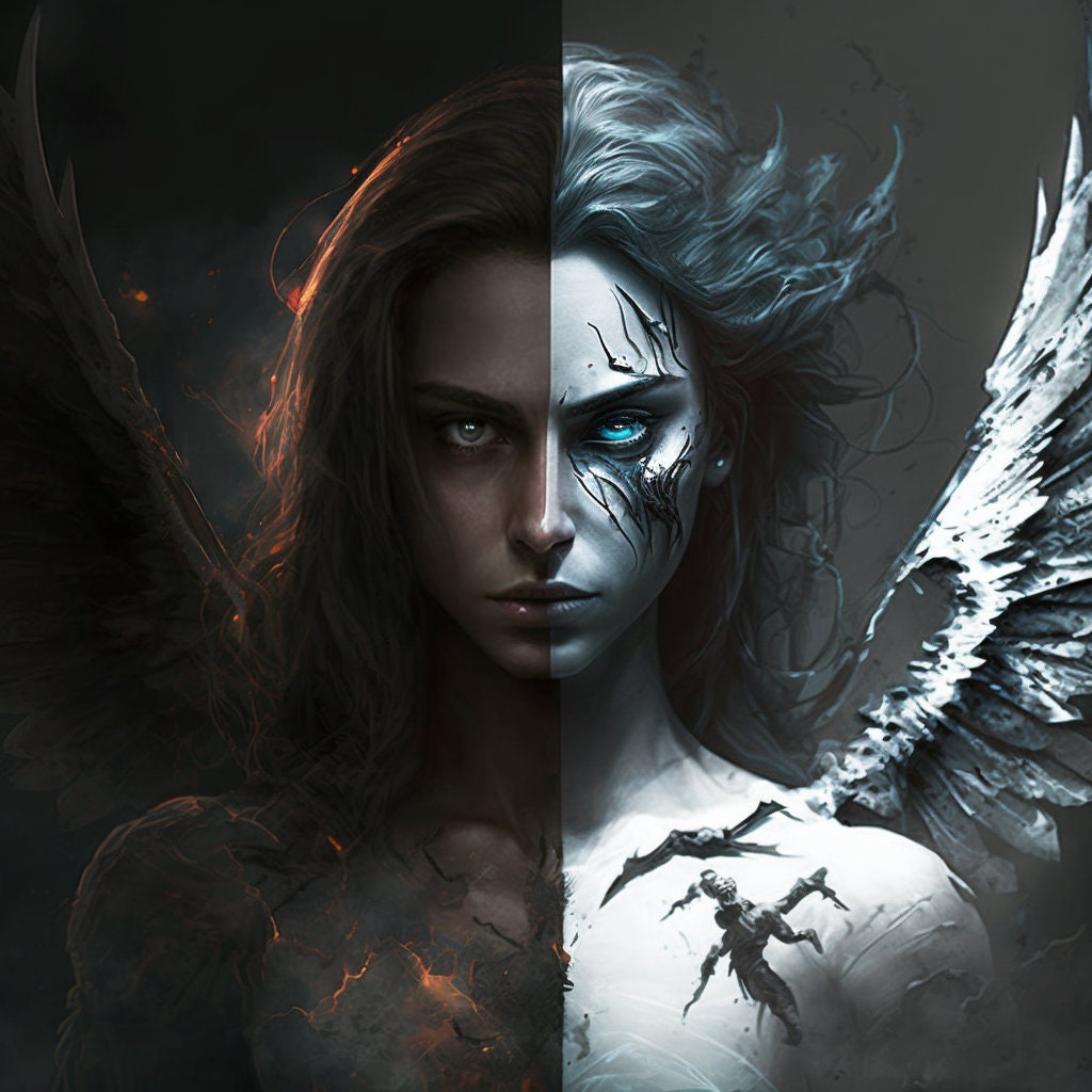 Demon Vs Angel Art