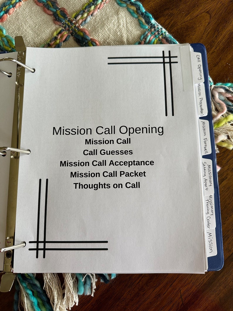 LDS Mission Memories Book Fillable PDF Printable - Etsy