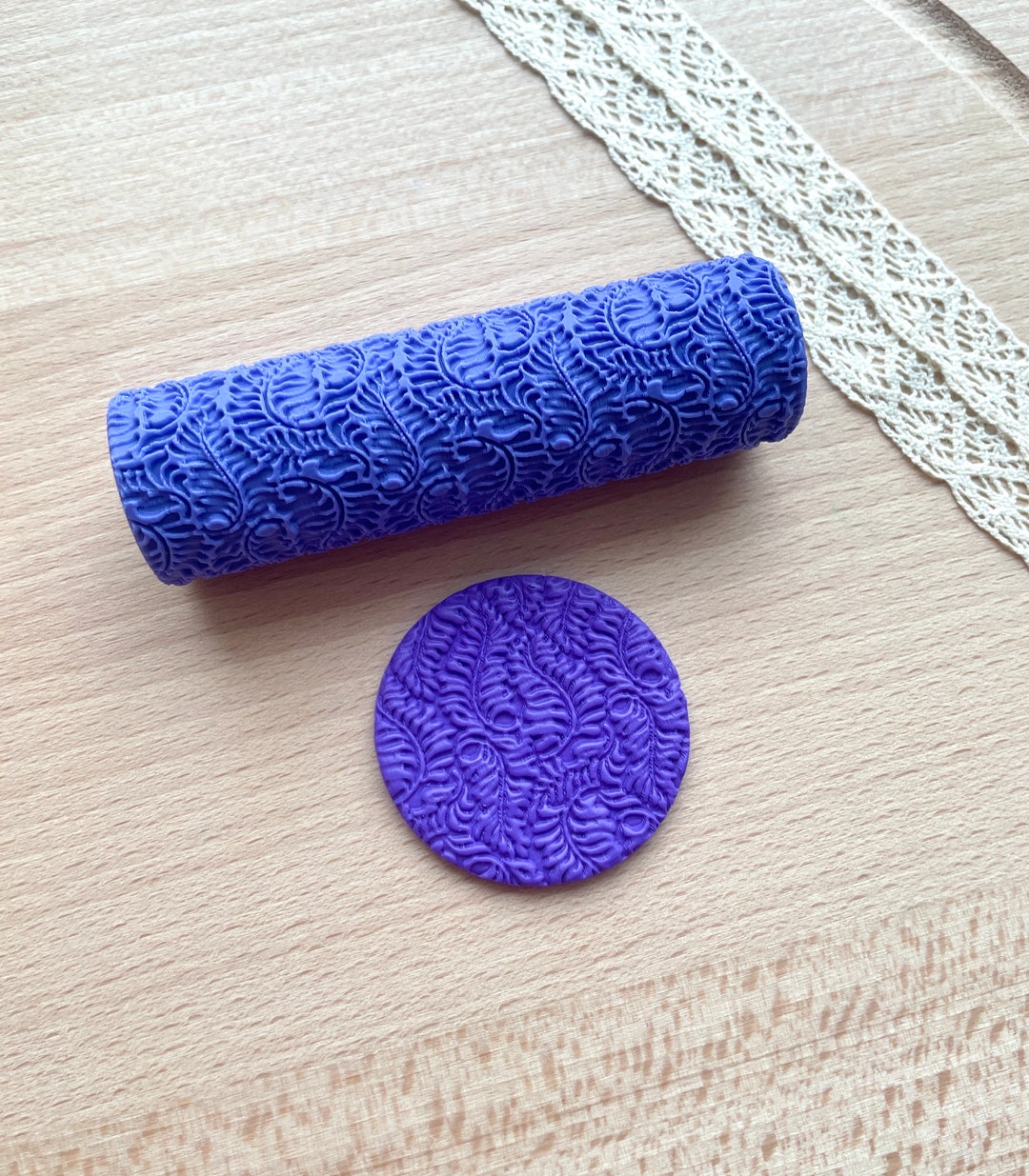 Fern Texture Pattern Roller: Polymer Clay Tool, 80x24 Mm - Etsy