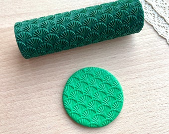 Polymer Clay Cutters 1034-swirls and Leaves Texture Roller - Etsy