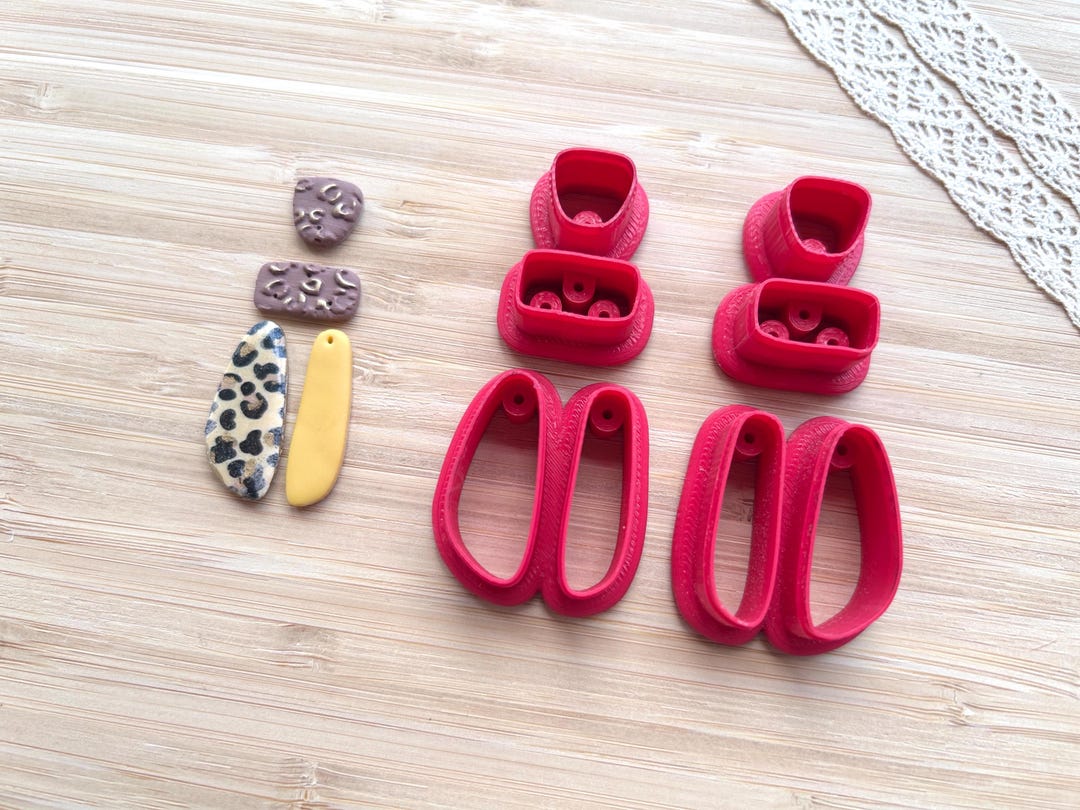 Abstract Polymer Clay Earring Cutters: Clay Tools - Etsy