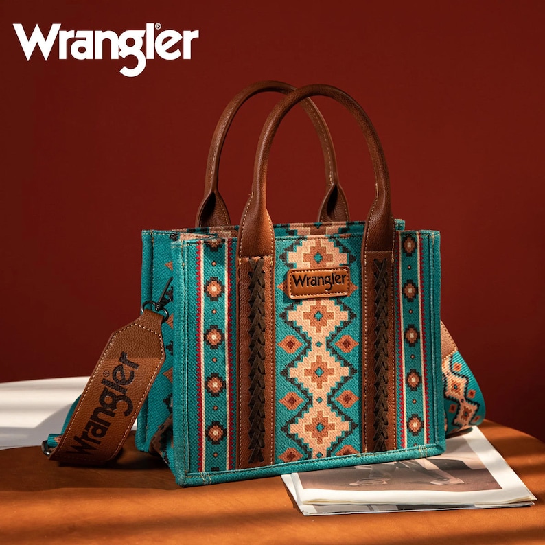 Small Wrangler Turquoise Tote Purse. Wrangler Purse. Wrangler - Etsy