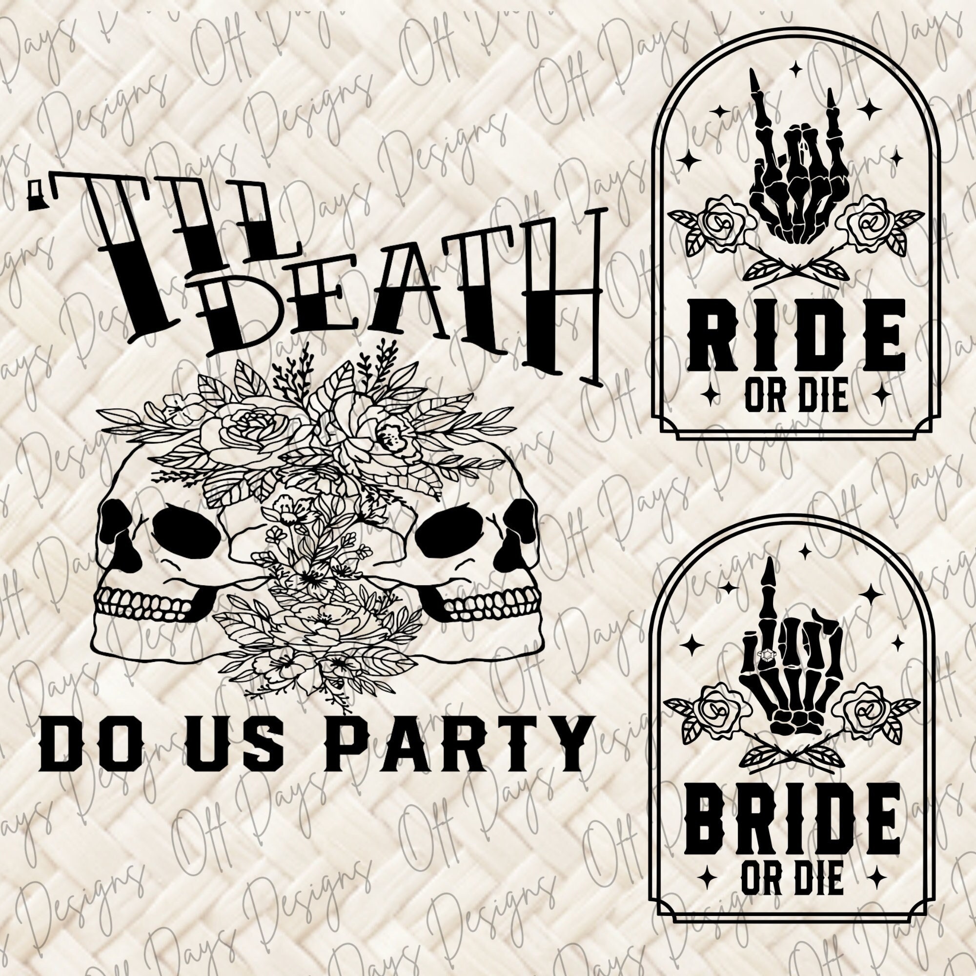 Bride or Die, Til Death Do Us Party, Bachelorette PNG, Bridal Party ...