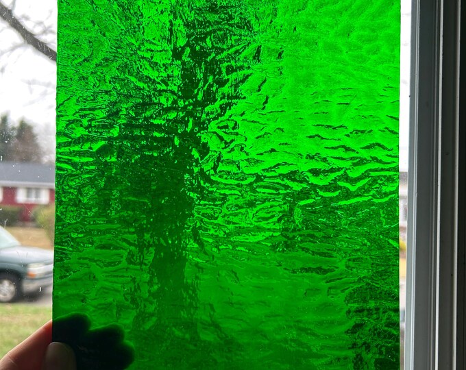 Vintage Green Textured Glass - Etsy