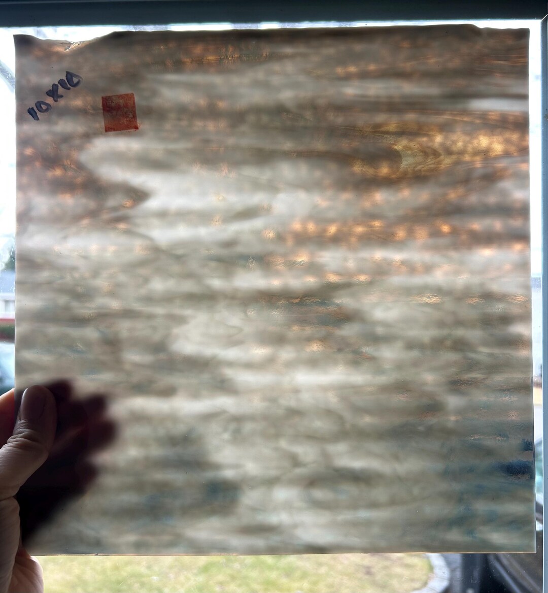 Vintage Grey White Bullseye Stained Glass Sheet - Etsy