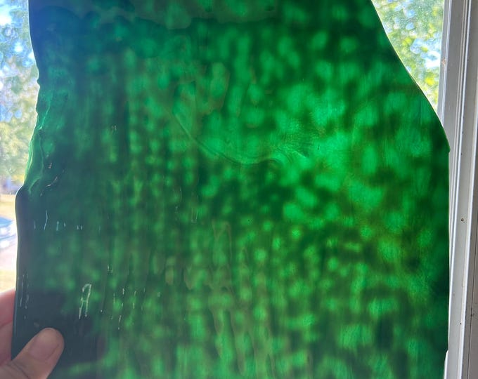 Vintage Green Bullseye Stained Glass Sheet - Etsy